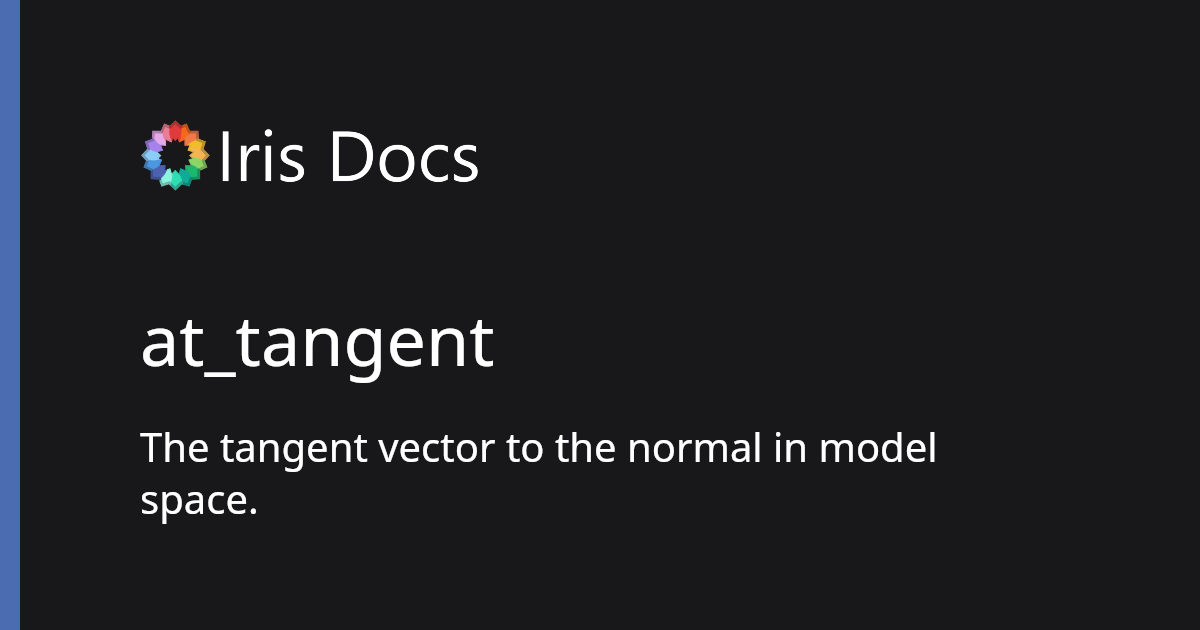 at_tangent | Iris Docs