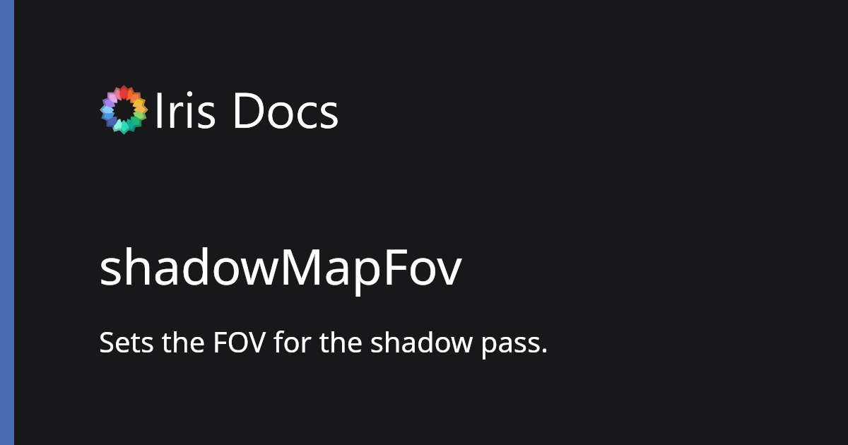 shadowMapFov | Iris Docs